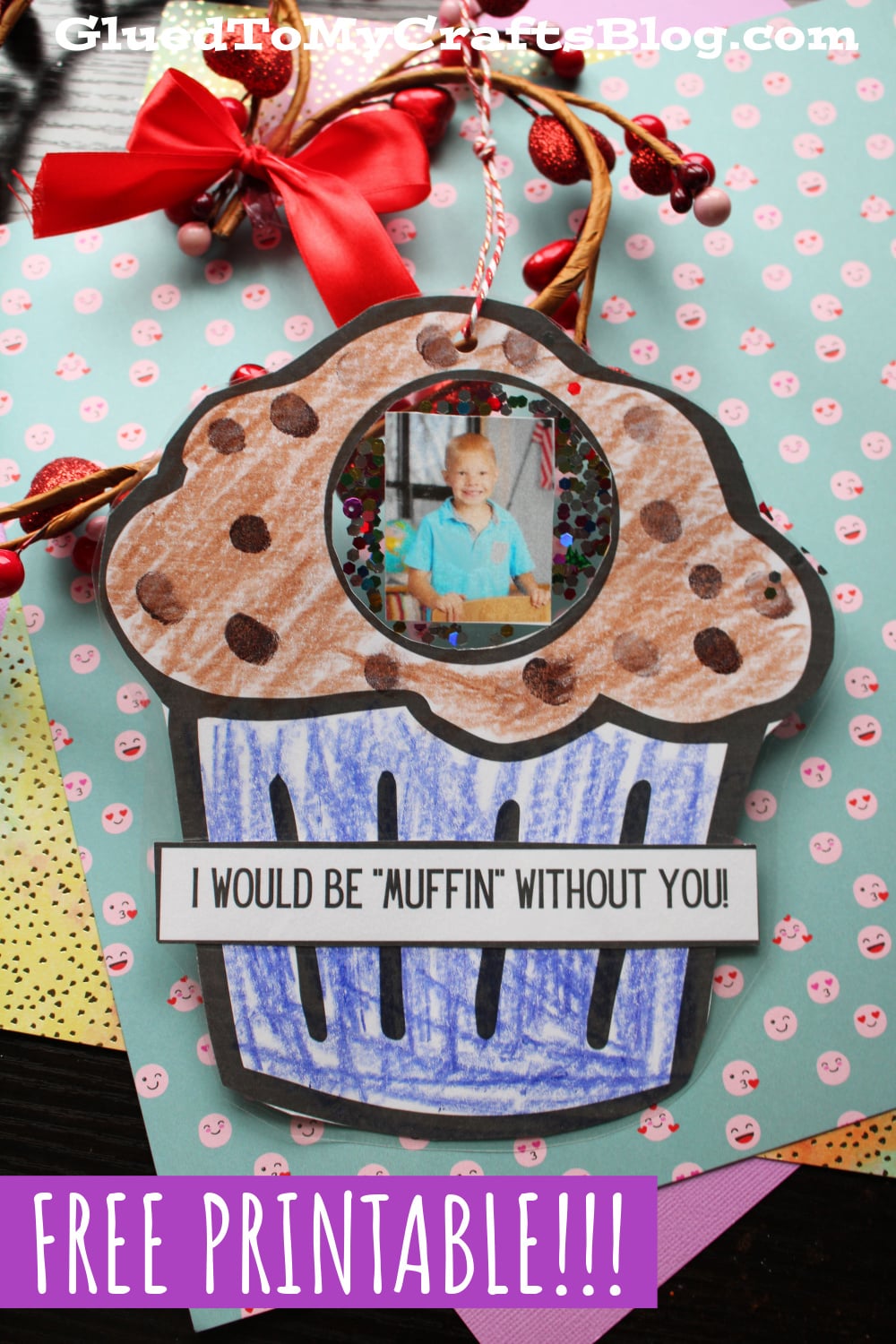 Mother's Day Muffin Photo Ornament for Kids