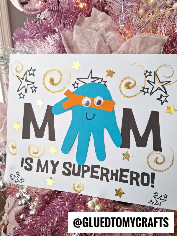 Handprint "My Mom Is My Superhero" Keepsake