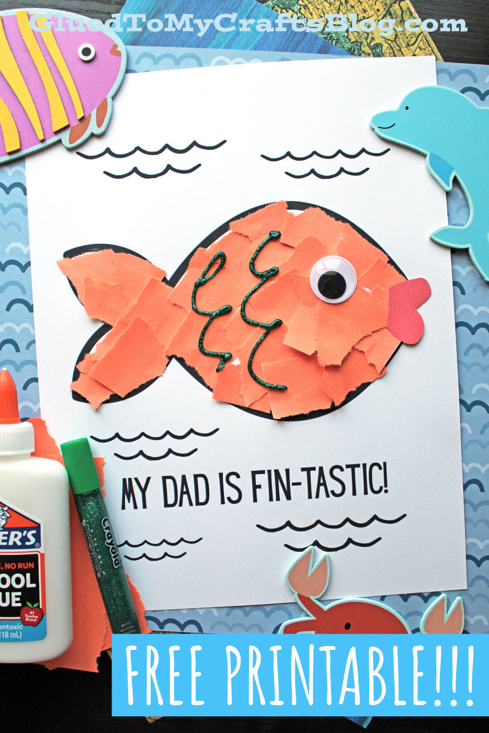 My Dad Is Fin-Tastic Card For Father’s Day