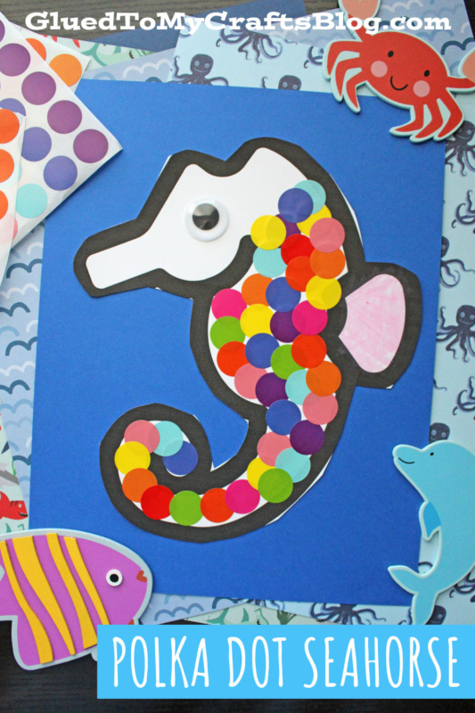 Polka Dot Seahorse Craft Idea For Kids
