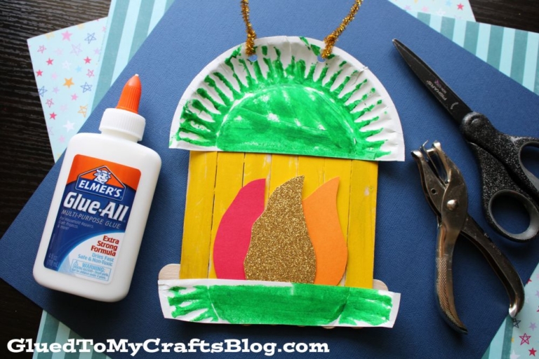 Popsicle Stick Camping Lantern Craft Idea