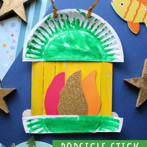 Popsicle Stick Camping Lantern Craft Idea