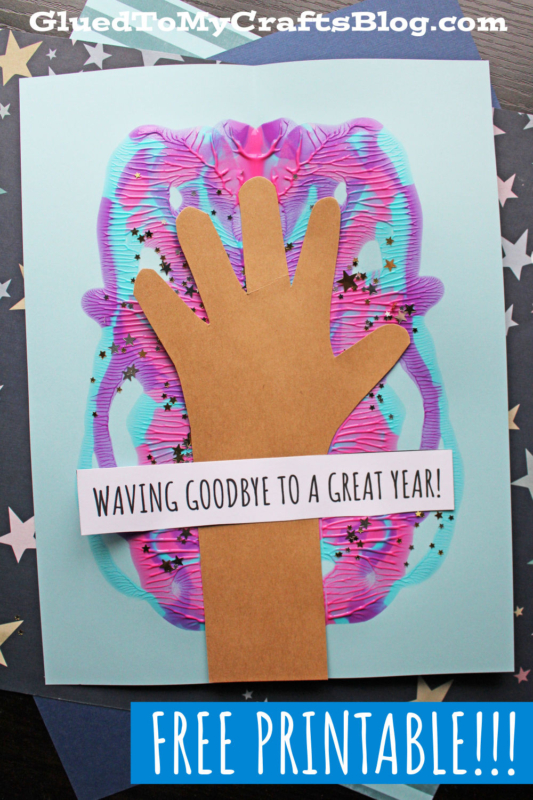 Paint Splat "Waving Goodbye" End of School Year Craft