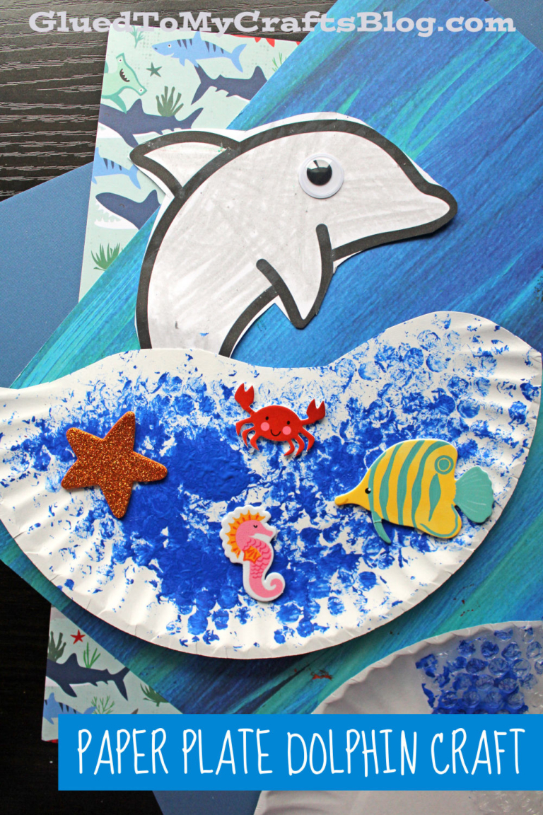 Paper Plate Dolphin Craft Idea For Kids