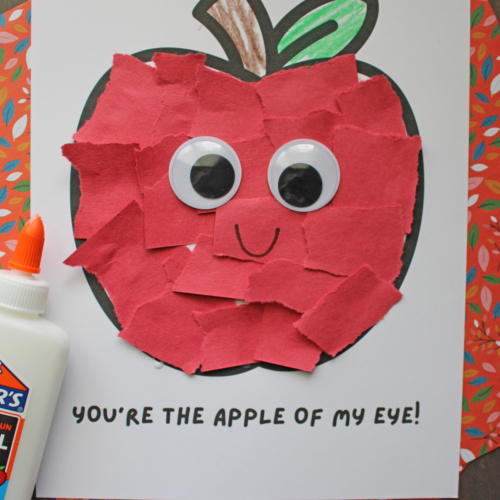 Torn Paper Apple Craft Kids Will Love This Fall
