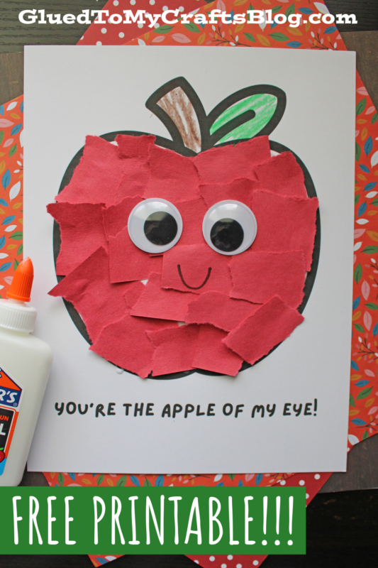Torn Paper Apple Craft Kids Will Love This Fall