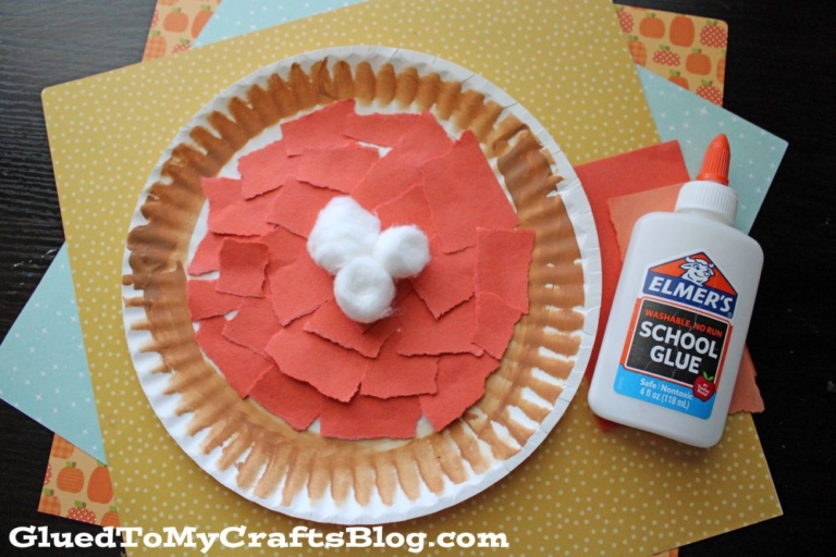 Torn Paper Pumpkin Pie for Little Hands