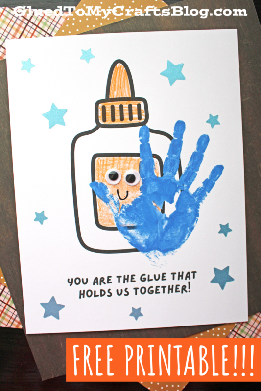 Handprint "You Are The Glue That Holds Us Together" Keepsake