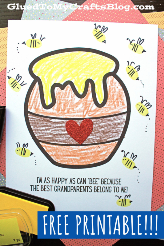Thumbprint Bees Craft for Grandparent's Day