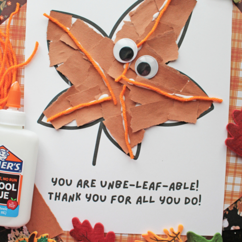 Torn Paper Leaf Craft Idea For Fall