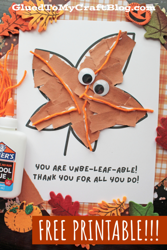 Torn Paper Leaf Craft Idea For Fall