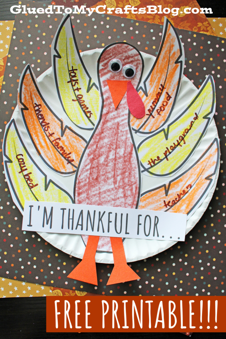 Paper Plate Thankful Turkey Craft Idea