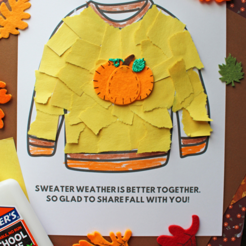 Torn Paper Fall Sweater Craft