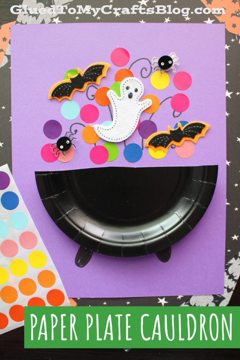 Paper Plate Bubbling Cauldron Craft Idea For Kids - Glued To My Crafts