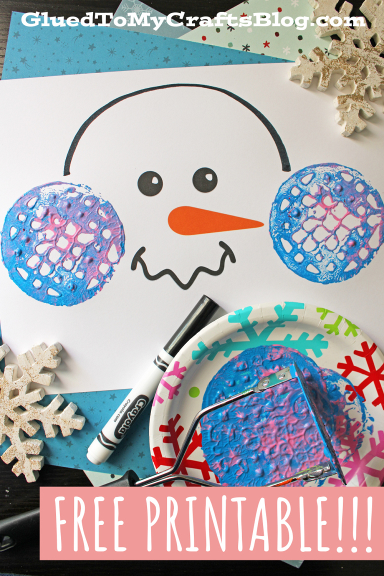 Potato Masher Stamped Ear Muffs Craft - Glued To My Crafts