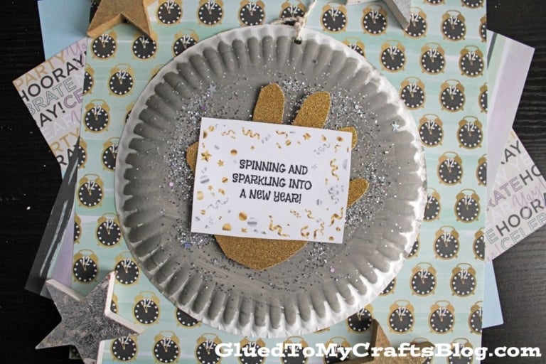 Paper Plate Disco Ball Craft Idea - Glued To My Crafts