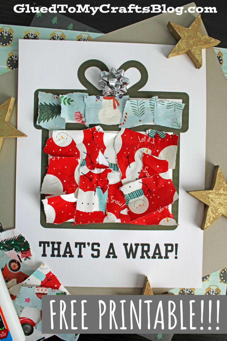 That's A Wrap: Torn Paper Present Box Craft for New Year's Eve - Glued ...