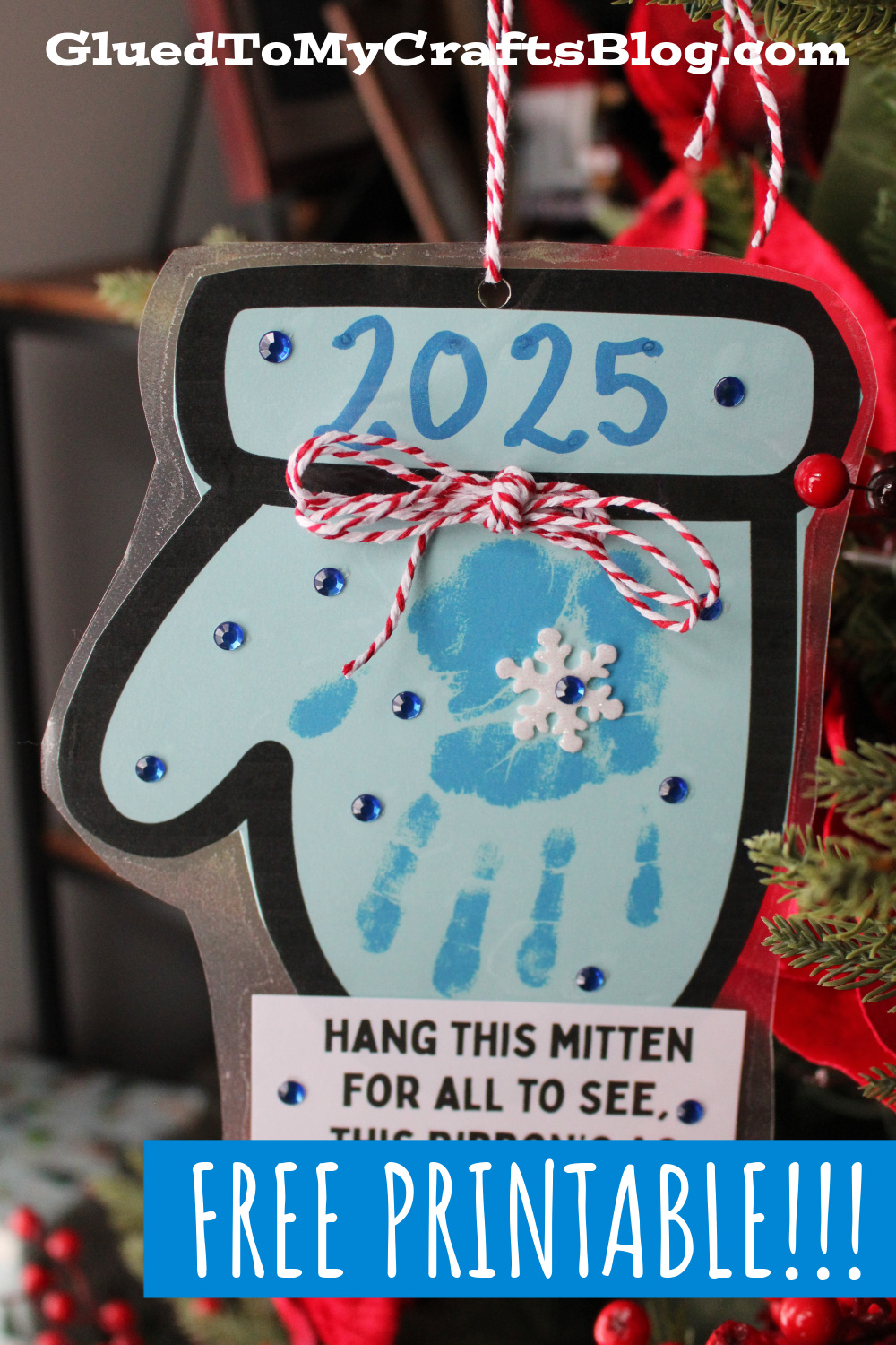 Hang This Mitten on the Tree" Keepsake Ornament