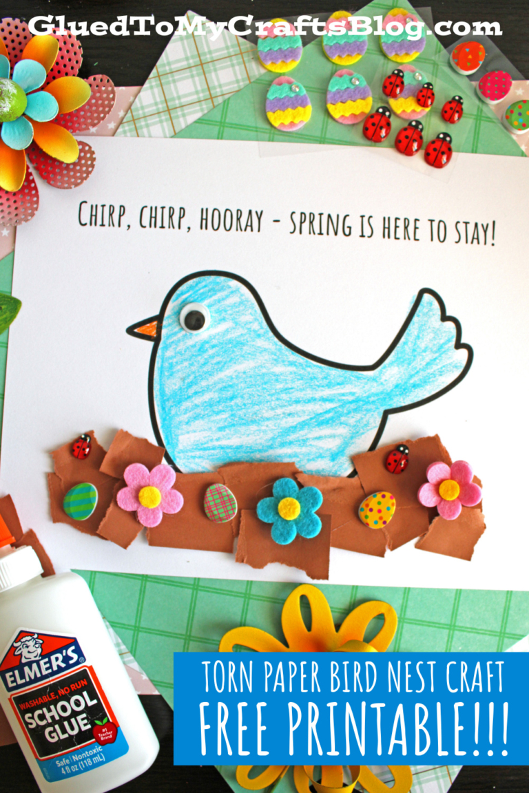 Easy Torn Paper Bird Nest Craft for Kids: Fun Spring Activity Idea