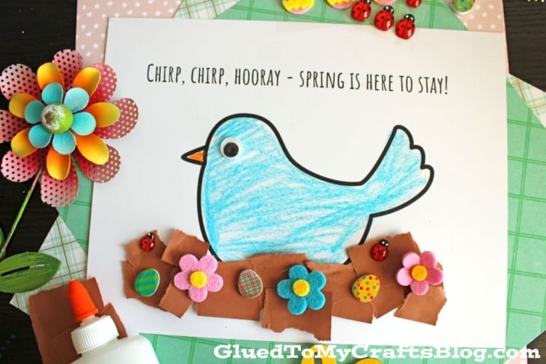 Easy Torn Paper Bird Nest Craft for Kids: Fun Spring Activity Idea ...