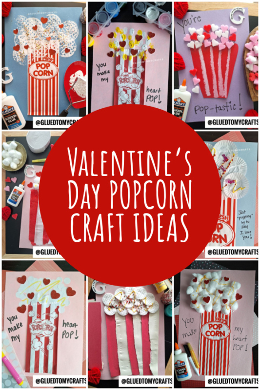 Fun and Easy Valentine's Day Popcorn Craft Ideas for Kids - Glued To My ...