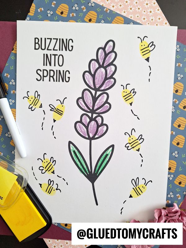 Thumbprint "Buzzing Into Spring" Craft Idea