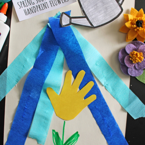 Rainy Day Craft: Crepe Paper Watering Can for Kids