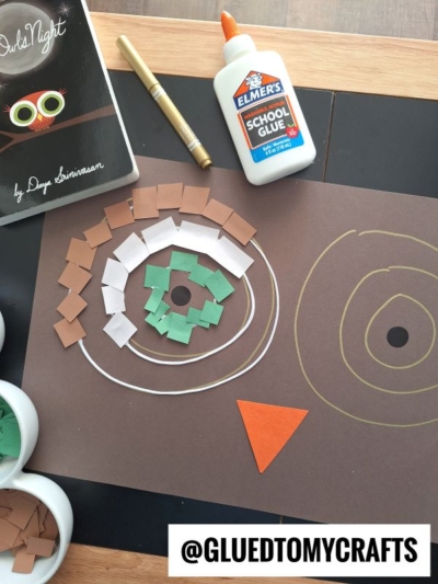Paper Mosaic Owl Face Craft Tutorial for Kids - Glued To My Crafts