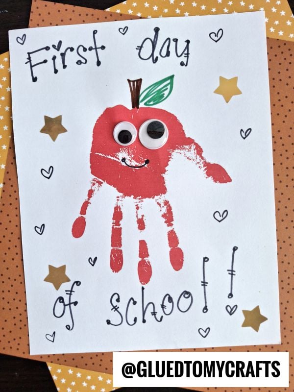 Back To School Handprint Keepsake Ideas