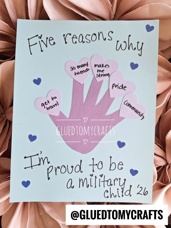Military Child Handprint Keepsake Craft Tutorial - Glued To My Crafts