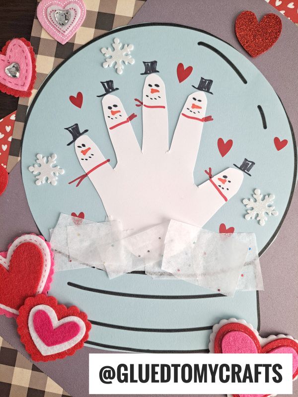 Handprint Snowman Snow Globe Keepsake